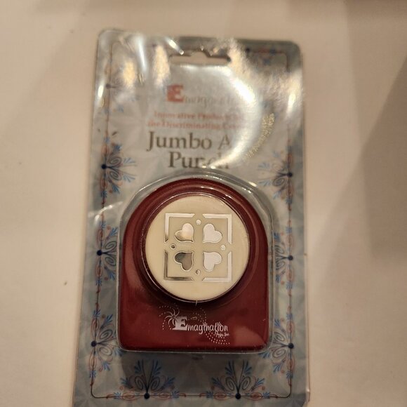 Office | Hearts In A Square Jumbo Hole Punch Emagination Paper ...